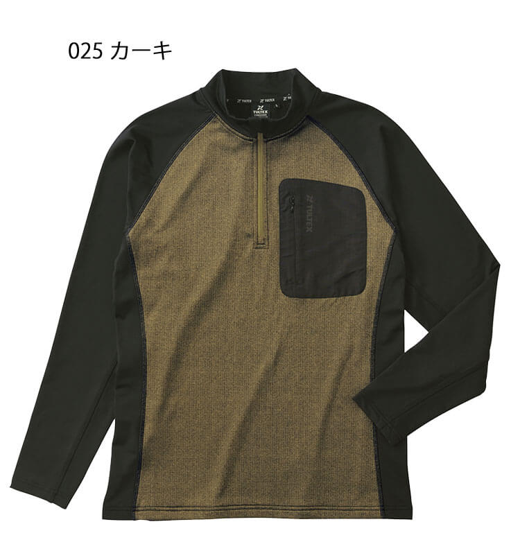 TULTEX タルテックス 裏フリースハーフZIPハイネックシャツ 23558 秋冬 アイトス 防風 保温 ストレッチ 反射材 作業服 作業着 ...